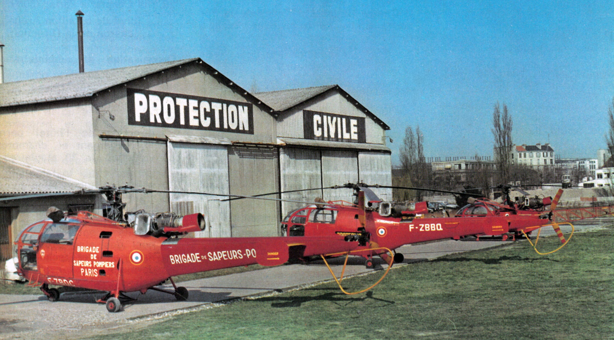 Les hélicoptères de la Protection civile : Bell 47, Alouette II et ...